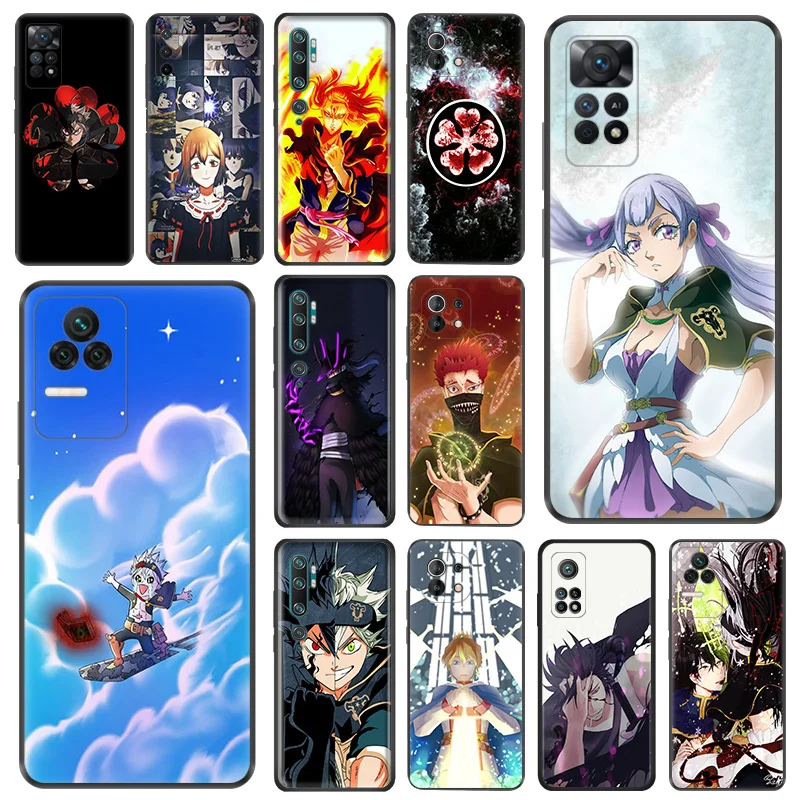 Phone Case For Redmi 10C 10A Note 11 Pro 10 10s 11s Black Clover Yuno ...