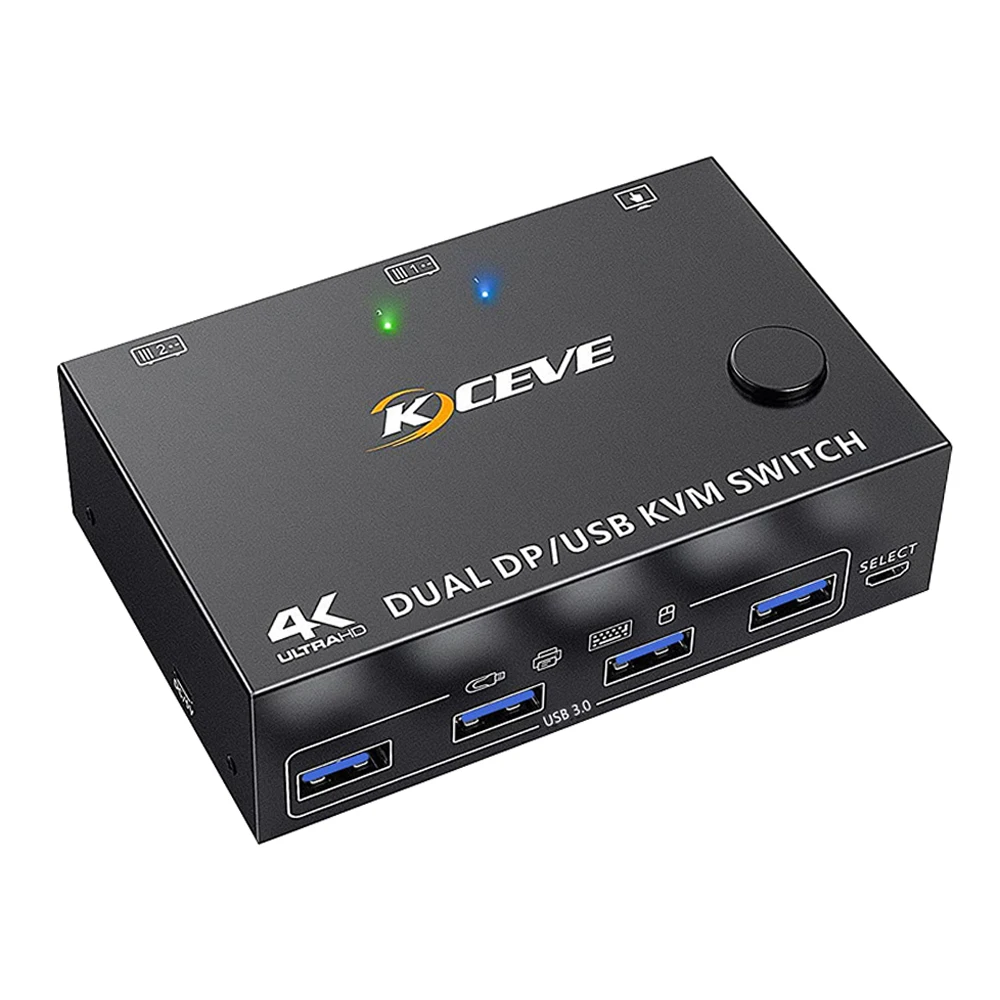 DP двойной монитор KVM-переключатель DisplayPort 1,4 USB 3,0 ...