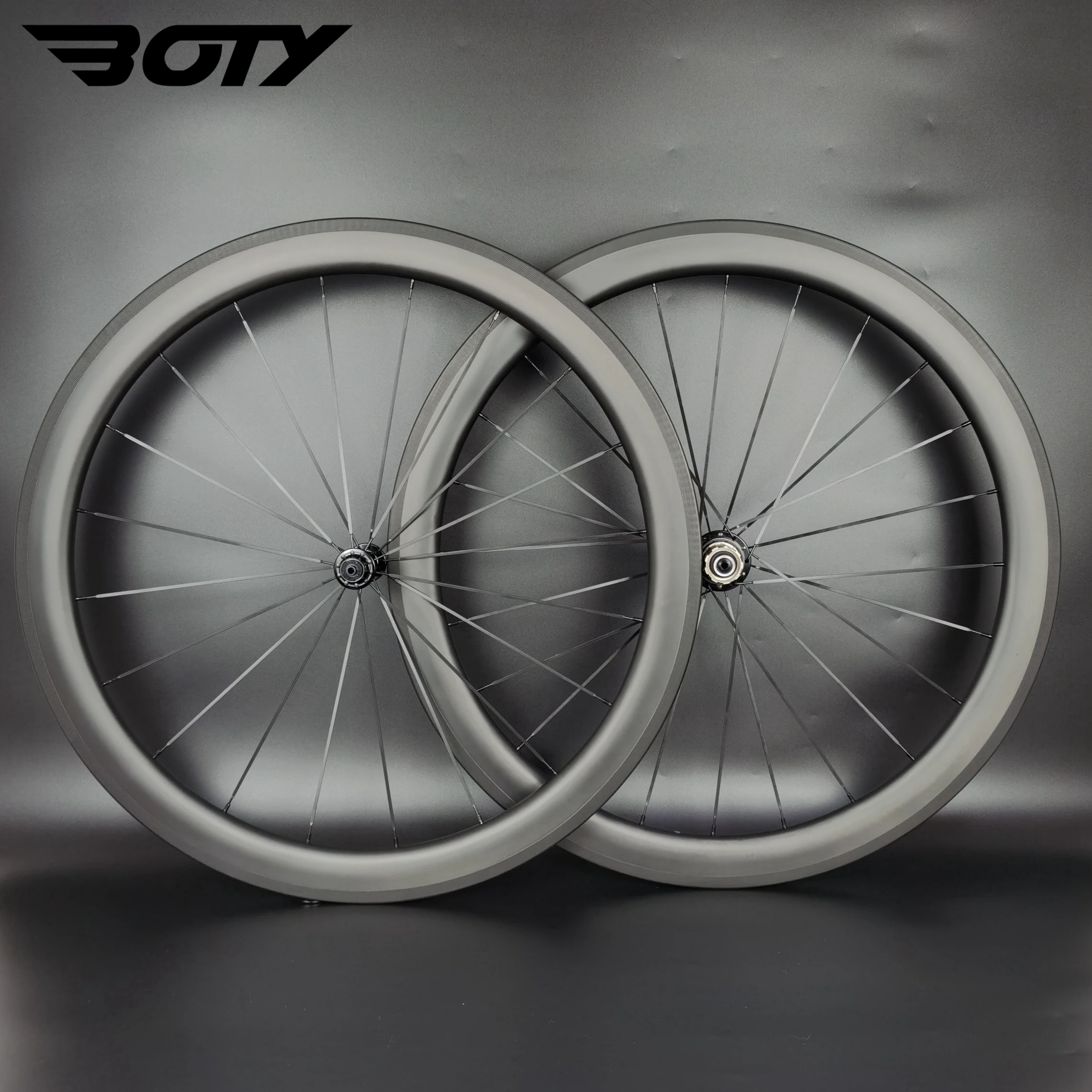 700C Road carbon wheels 50mm depth 25mm width clincher/tubular carbon ...