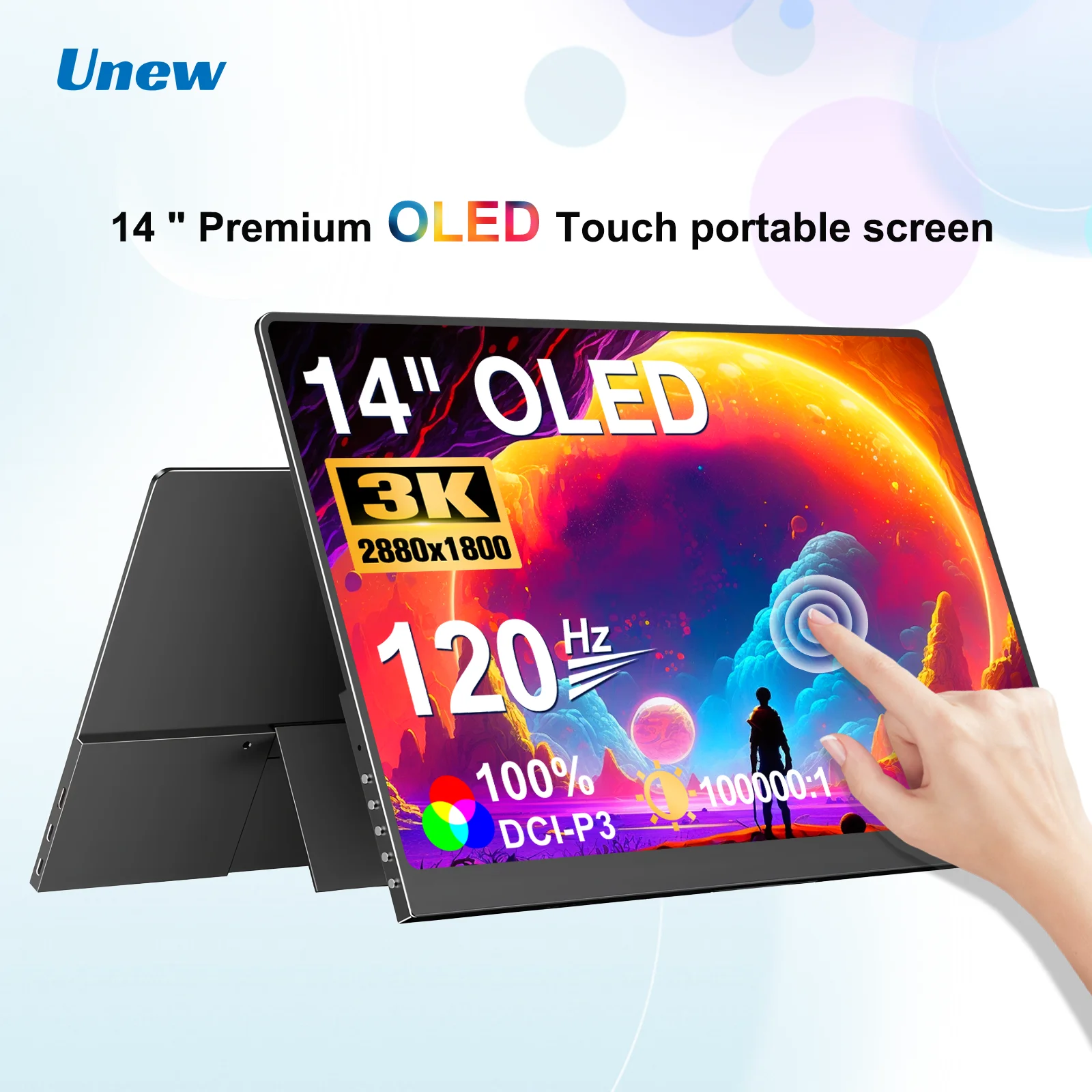 14-дюймовый портативный монитор OLED 3K 120 Гц 2880*1800 с низким синим ...