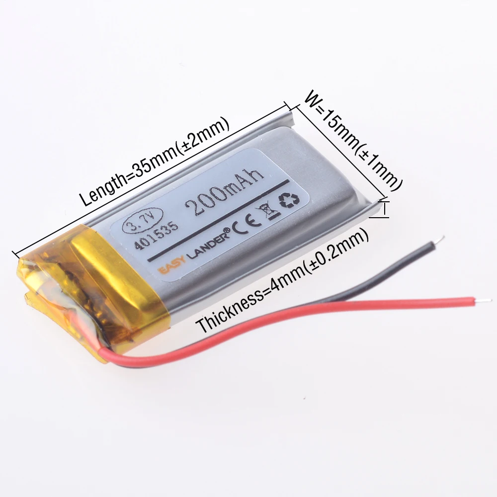 Перезаряжаемая литий-ионная аккумуляторная батарея Lipo для наушников ...