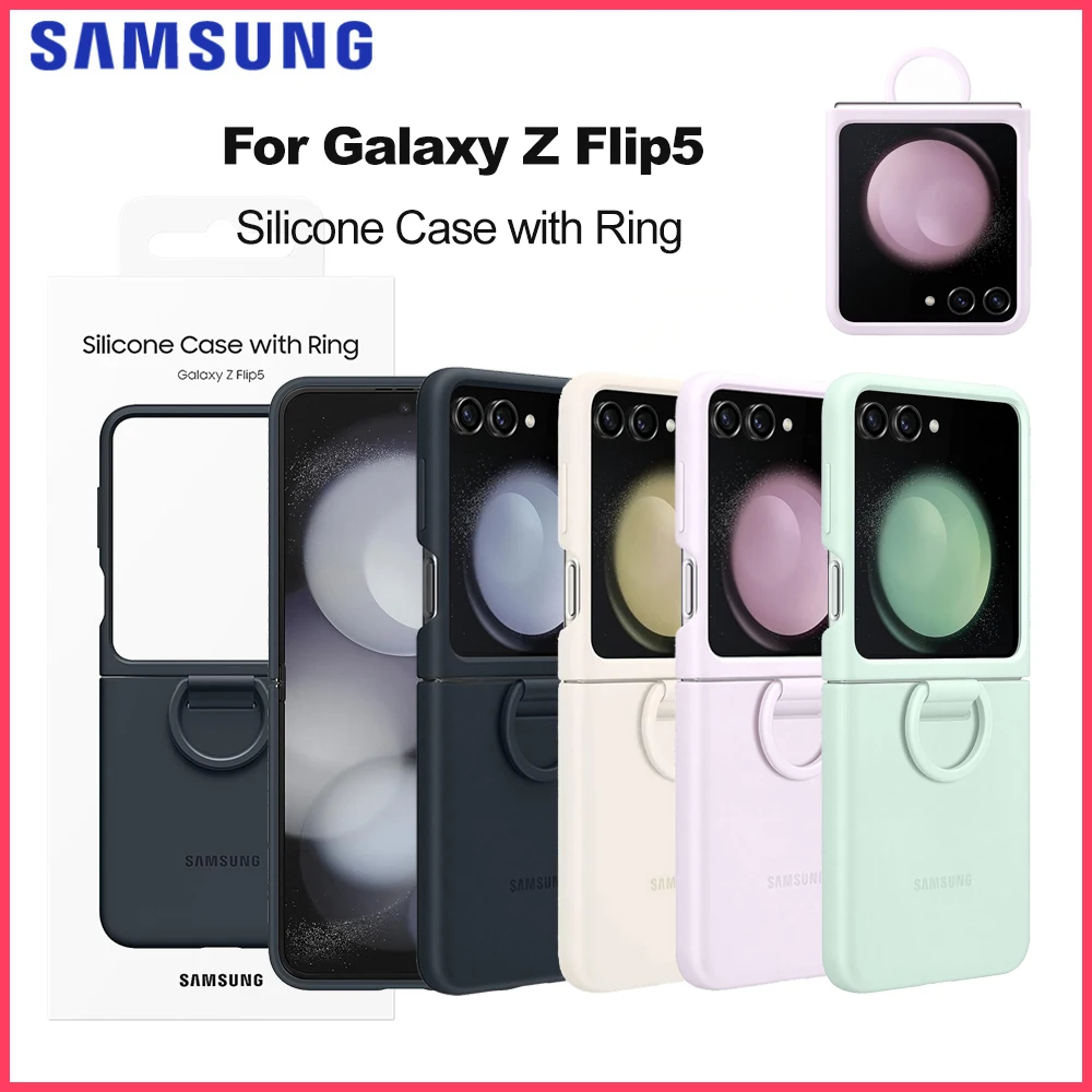 Оригинальный официальный силиконовый чехол Samsung Galaxy с кольцом для ...