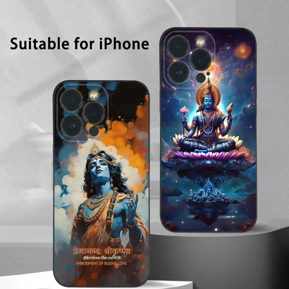 Vishnu Hare Krishna Phone Case For iPhone 16 15 14 13 12 11 Plus,Pro ...