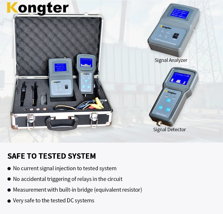 Simple DC ground fault locator for earth fault detection to trac signal ...