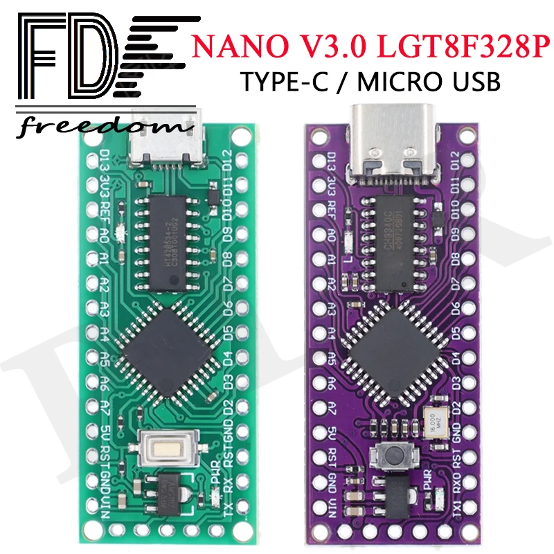 Регулятор напряжения Nano V3.0 LGT8F328P CH9340C / HT42B534-1 SOP16 для ...