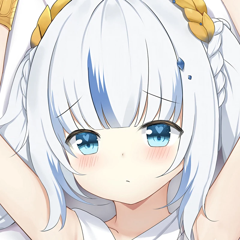 Anime Hololive VTuber Gawr Gura Cosplay Dakimakura Hugging Body Pillow ...