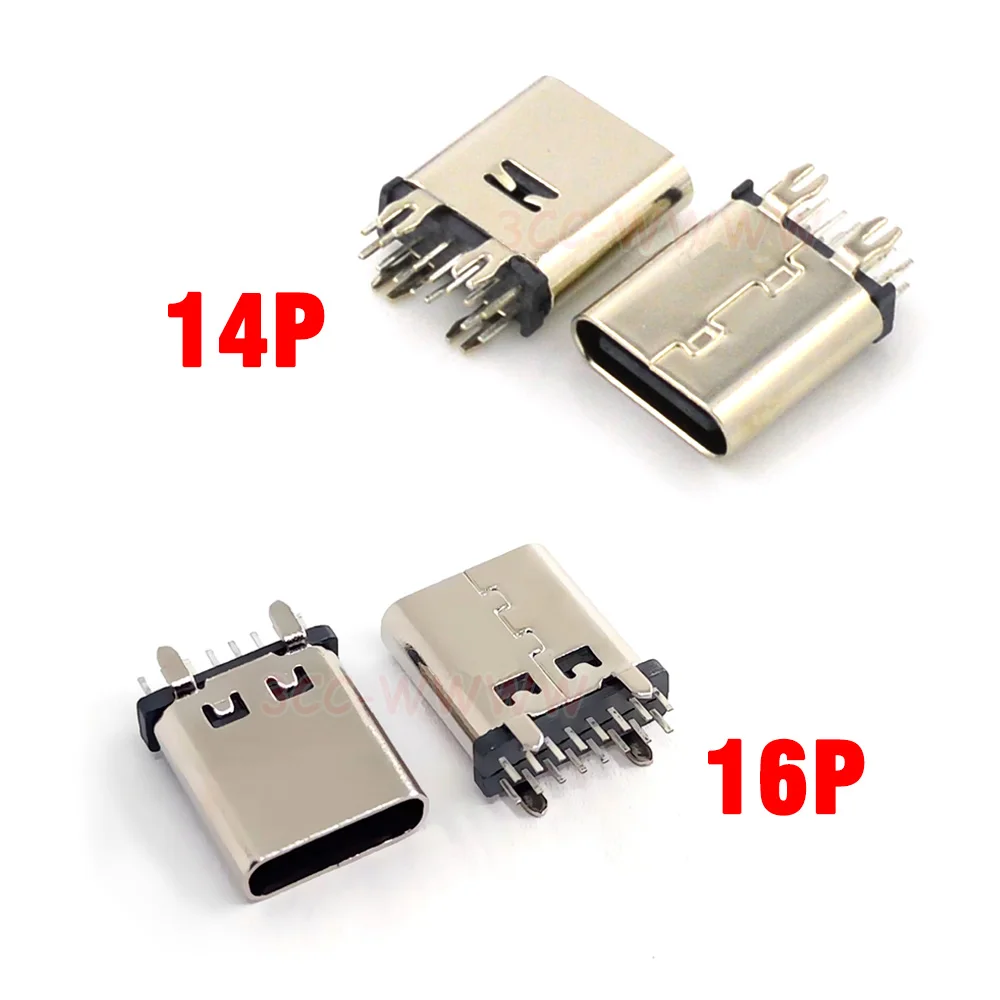 Разъемы USB 3.1 WCLDDCH Type C 14P 16 Pin для печатной платы | AliExpress