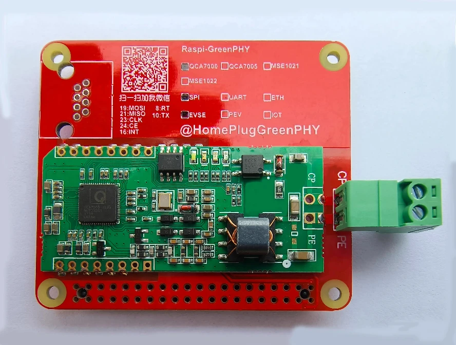Макетная плата QCA7000/7005 Home-Plug-Green-PHY/ISO15118 Raspberry Pi ...