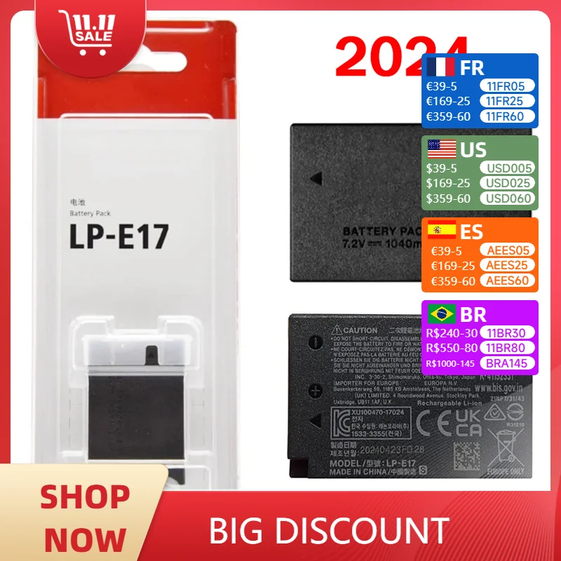Оригинальный аккумулятор LP-E17 LPE17 для Canon RP 750D 760D 77D 800D ...