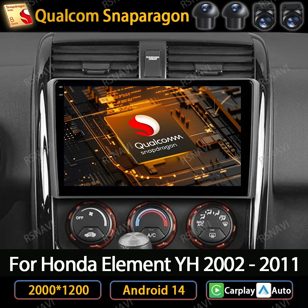 Android 14 Беспроводной Carplay Auto для Honda Element YH 2002-2011 ...