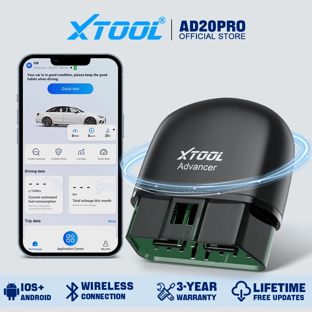 XTOOL Advancer AD20Pro OBD2 Bluetooth-сканер Полная система Автомобильный диагностический ...