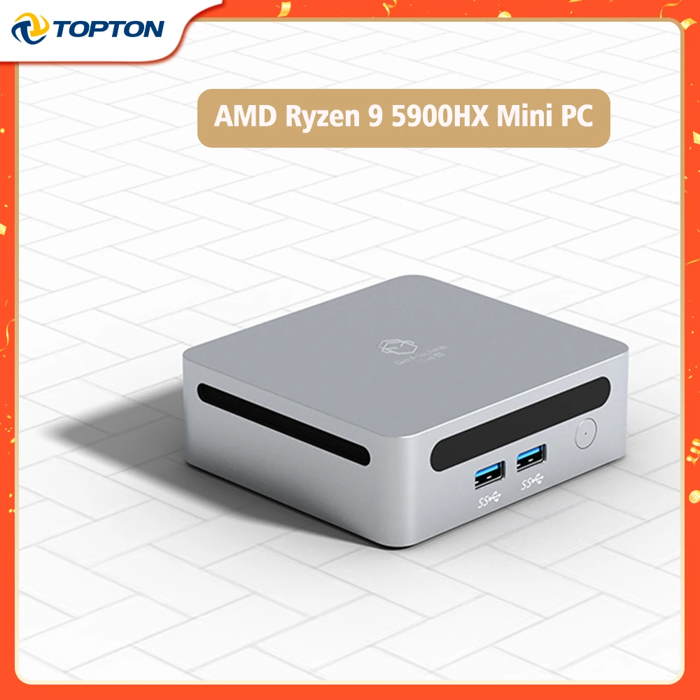 Gaming Mini PC Topton D6 AMD Ryzen 9 5900HX Windows 11 | AliExpress