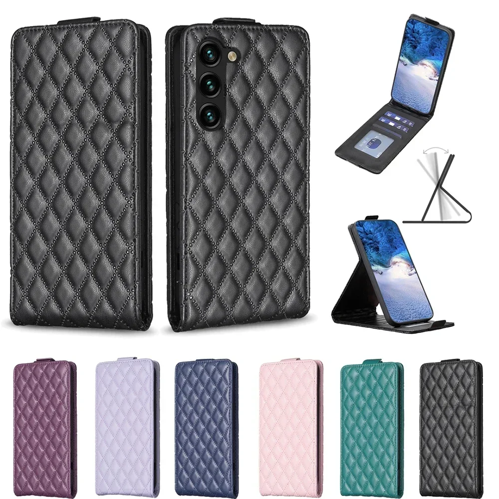 Vertical Card Holder Flip Case For Samsung Galaxy A15 A25 A35 A55 A14 A24 A34 A54 A13 A23 A33 ...