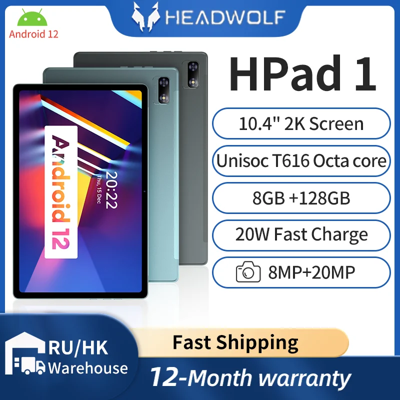 Планшет для звонков Headwolf HPad 1, 10.4", 8/128ГБ, Wi-Fi+4G, Android | AliExpress