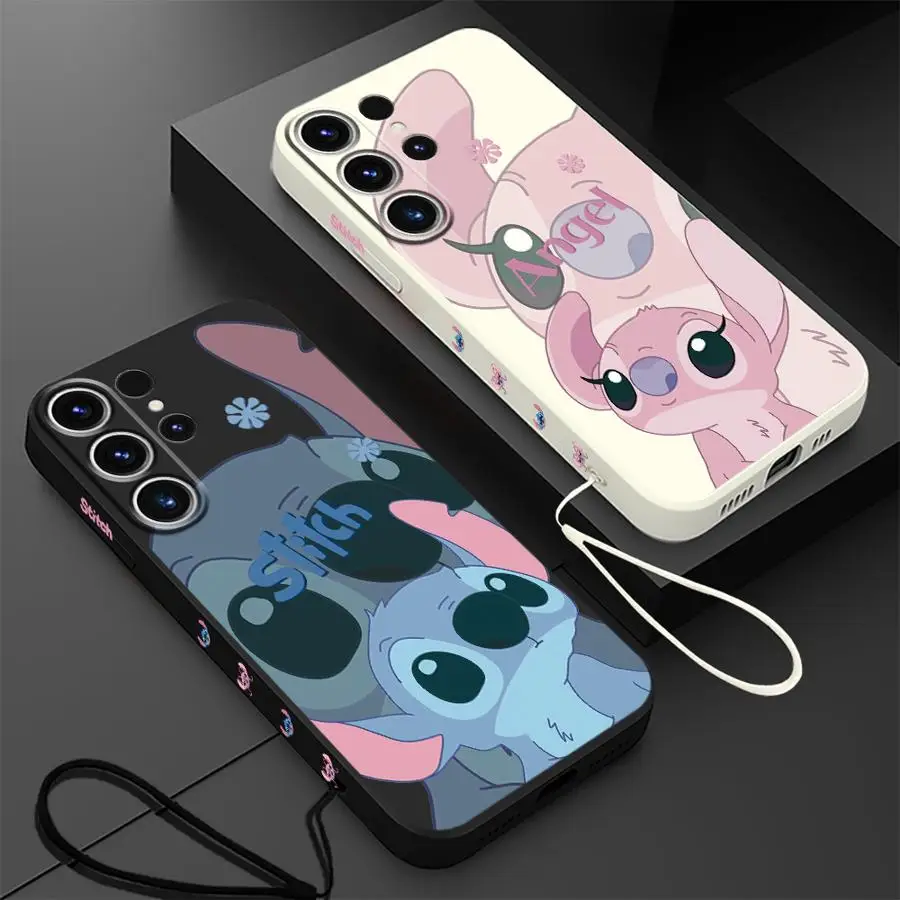 Disney Kawaii Lilo Stitch Phone Case for Samsung Galaxy S24 Ultra S21 Plus S22 S23 Ultra 5G S20 ...