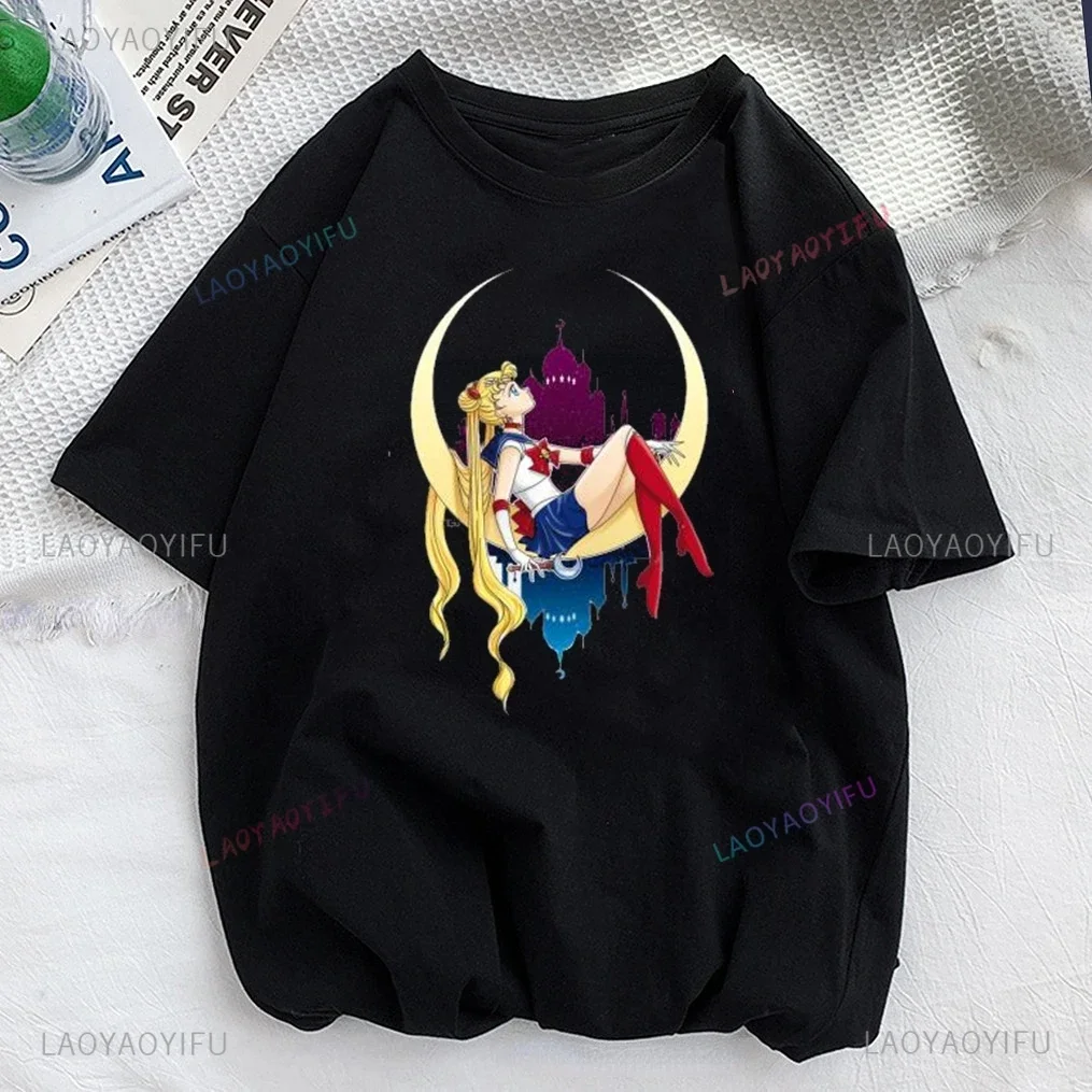 Футболка Laoyaoyifu с принтом Sailor Moon | AliExpress