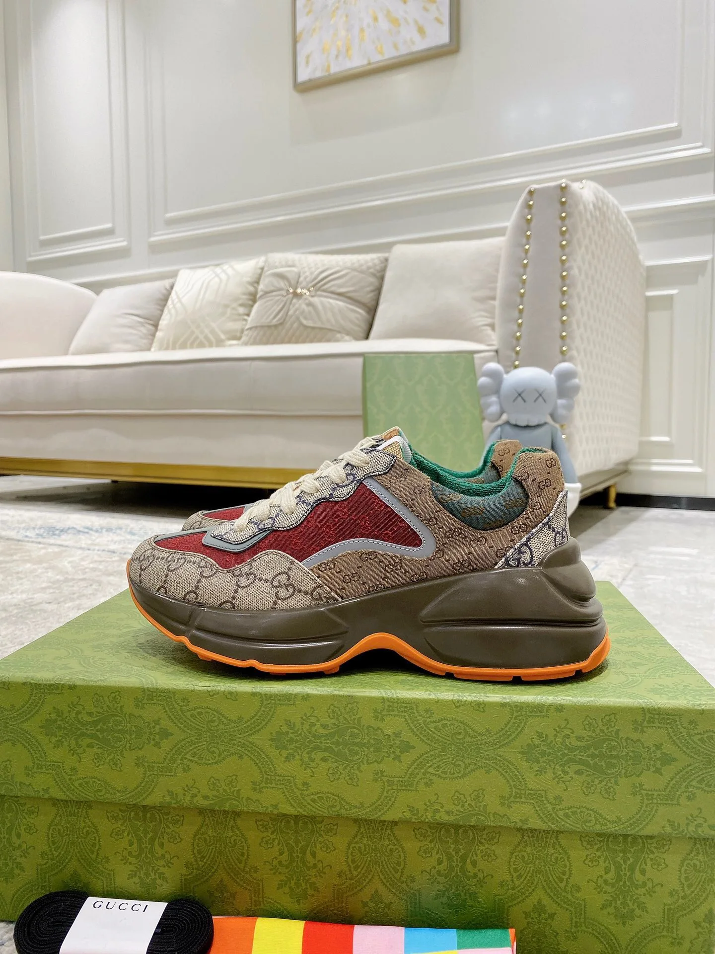 Guccl Gucci Rhyton Двойной G - тренд Кроссовки Кроссовки Кроссовки ...