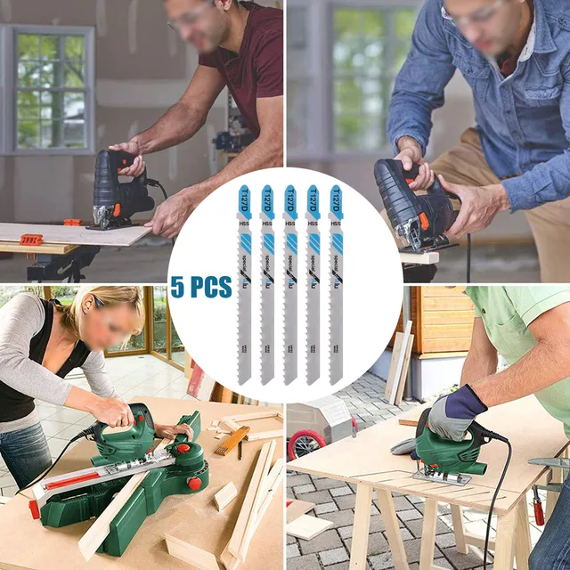 5PCS T127D Jigsaw Blade T Shank Wood Assorted Saw Blades For Wood Plastic Woodworking Cutting Tool Reciprocating Saw Blade AliExpress
