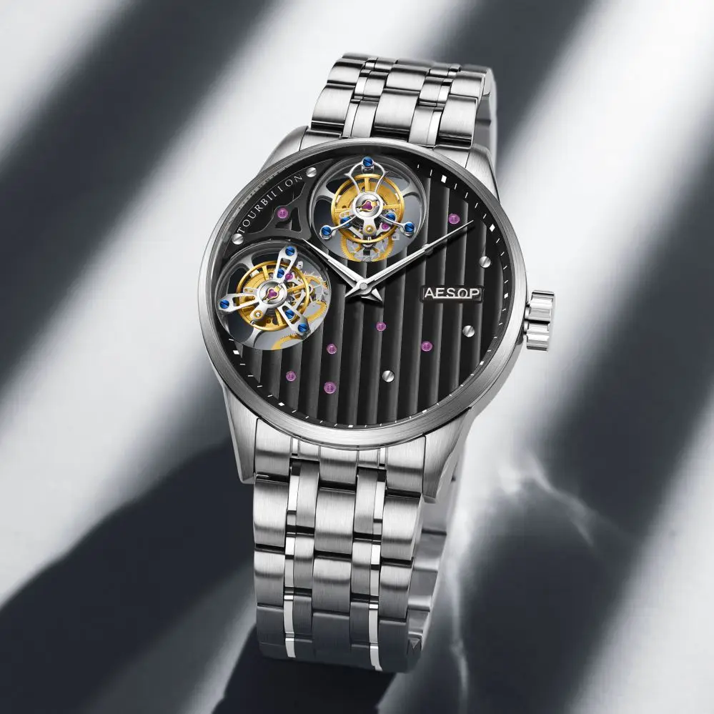 AESOP High-End Dual Tourbillon Movement Mechanical Watches For Men ...