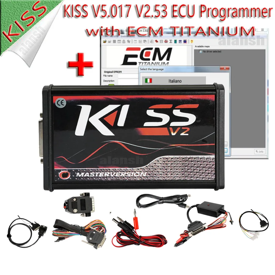 Red Kiss V5.017 OBD2 менеджер Тюнинг Комплект TAG V2.47 адаптеры K ECU Программатор вспышка ...