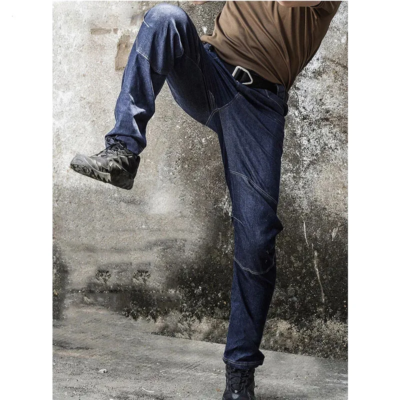 Tactical Jeans Military Denim Pants Men Elasticity Combat Jeans Male ...