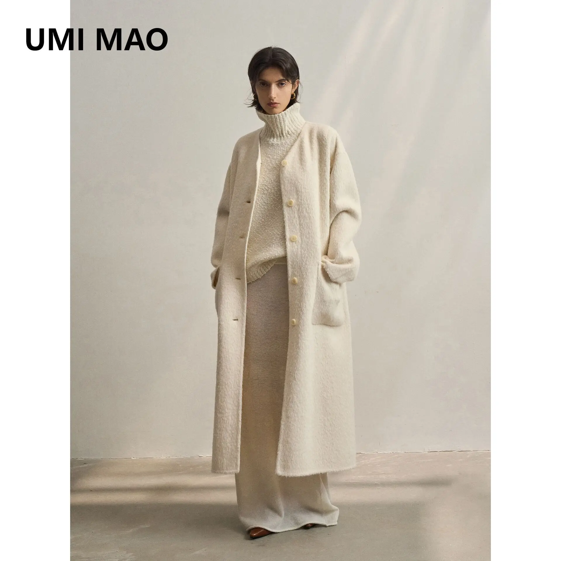 UMI MAO Suli верблюжий шарф осень/зима новая текстура однобортное ...