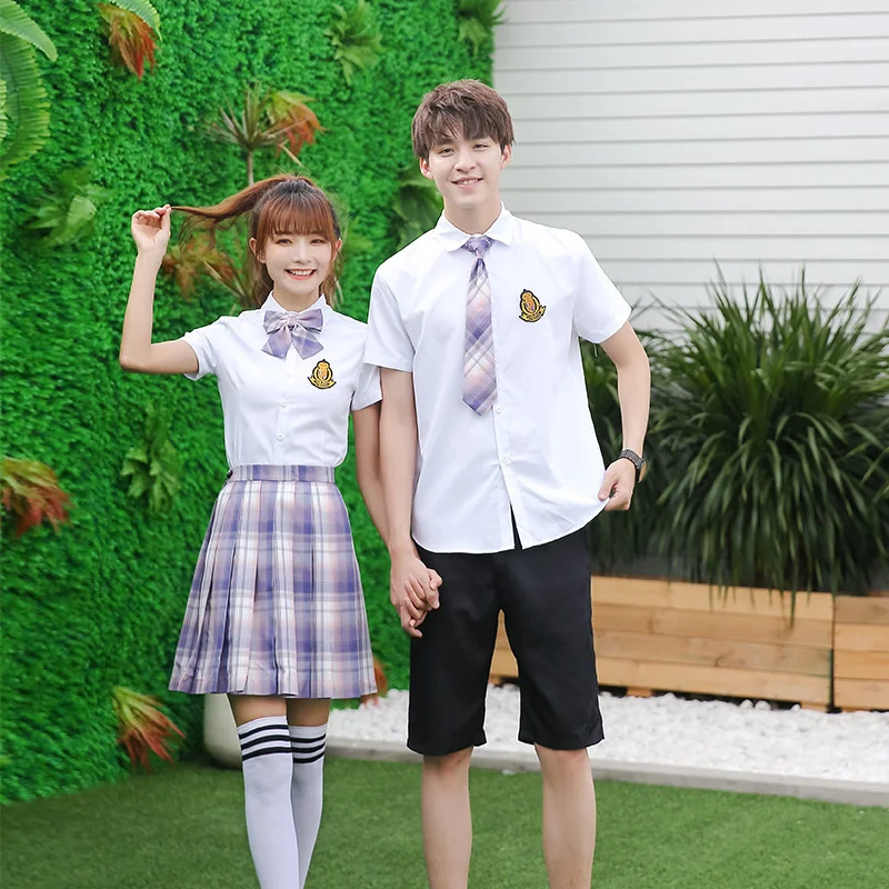 School uniform set, college style, Korean summer junior high school ...