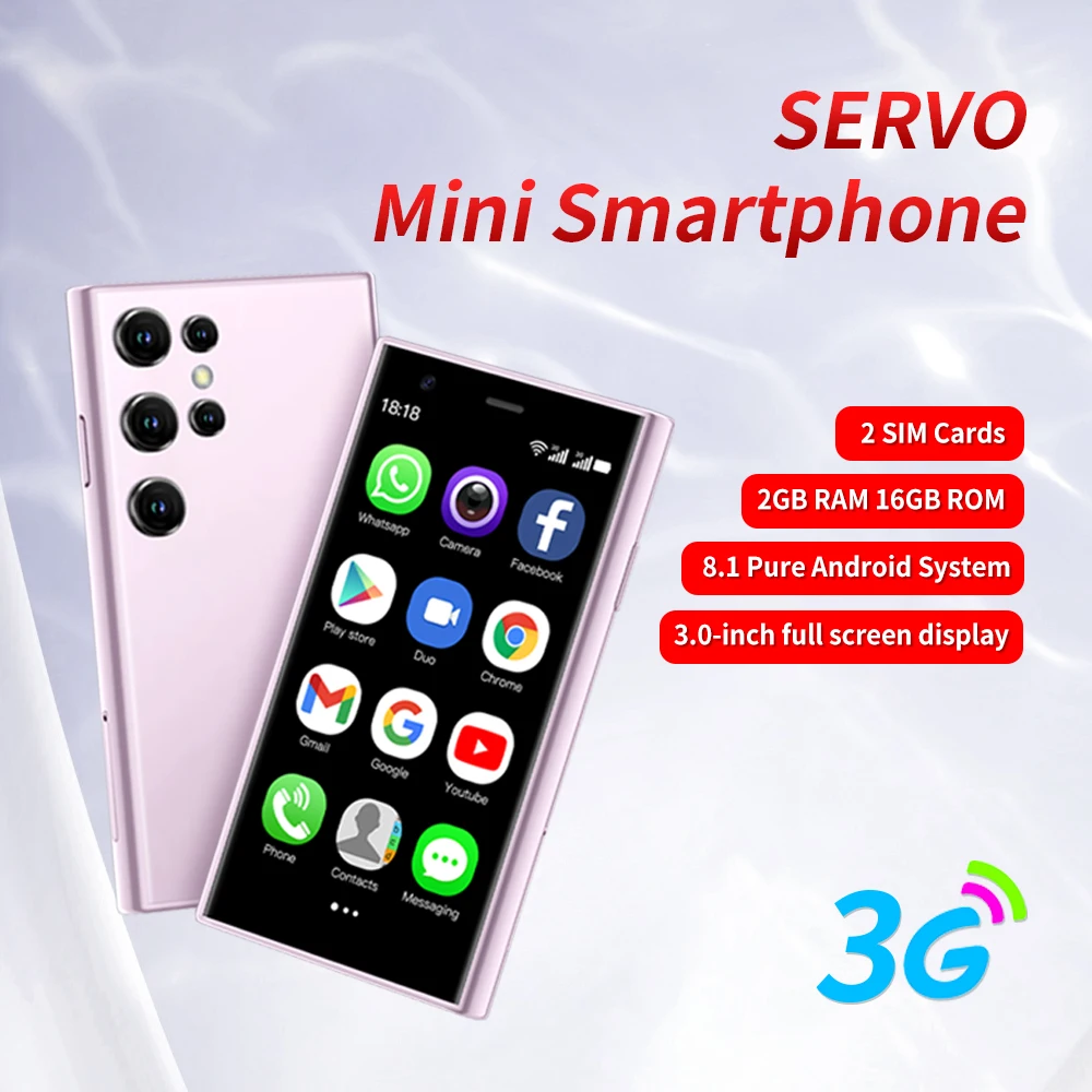 SERVO S23 Новый 2023 супер мини смартфон WCDMA 3,0 дюймовый экран 2 SIM-карты Android OS GPRS ...