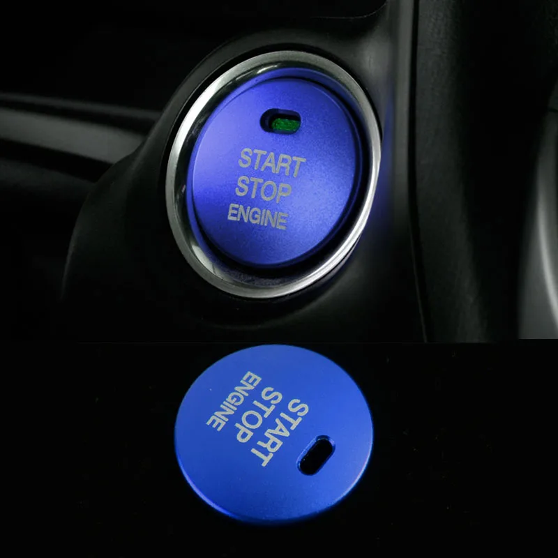 Car Aluminum Alloy Luminous Switch Cover Ignition Device Sticker For ...
