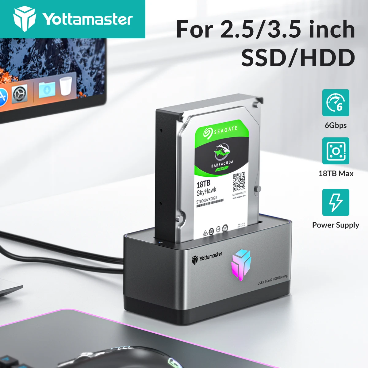 Yottamaster KC200-2 корпус для жестких дисков 2.5/3.5 дюйма | AliExpress