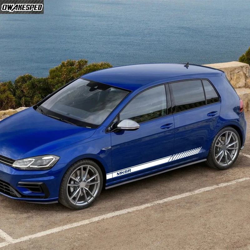 2PCS Car Stickers Door Side Decor Decals For Volkswagen VW GOLF 8 mk4 ...