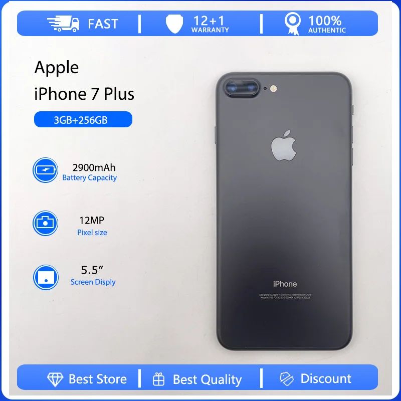 Смартфон Apple iPhone 7 plus, 3/32ГБ, 3/128ГБ, 3/256ГБ, Б/у | AliExpress