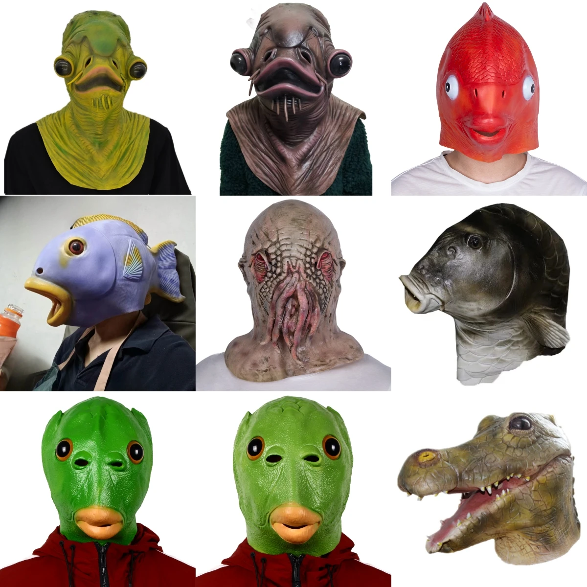 Латексная маска рыбы | AliExpress
