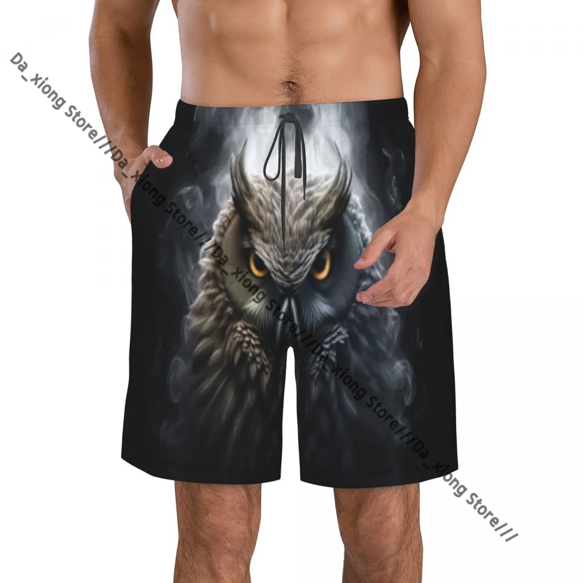 Мужские пляжные шорты Nike Owl Face With Fire Smoke | AliExpress