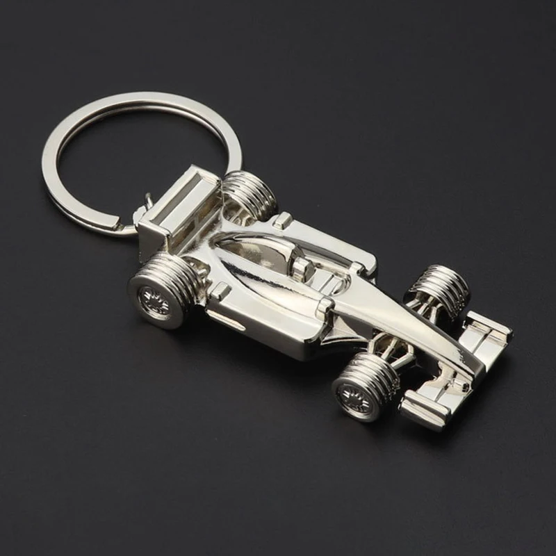 New Arrive Racing Key Chain Silver Color Alloy Full Wheel Car Key