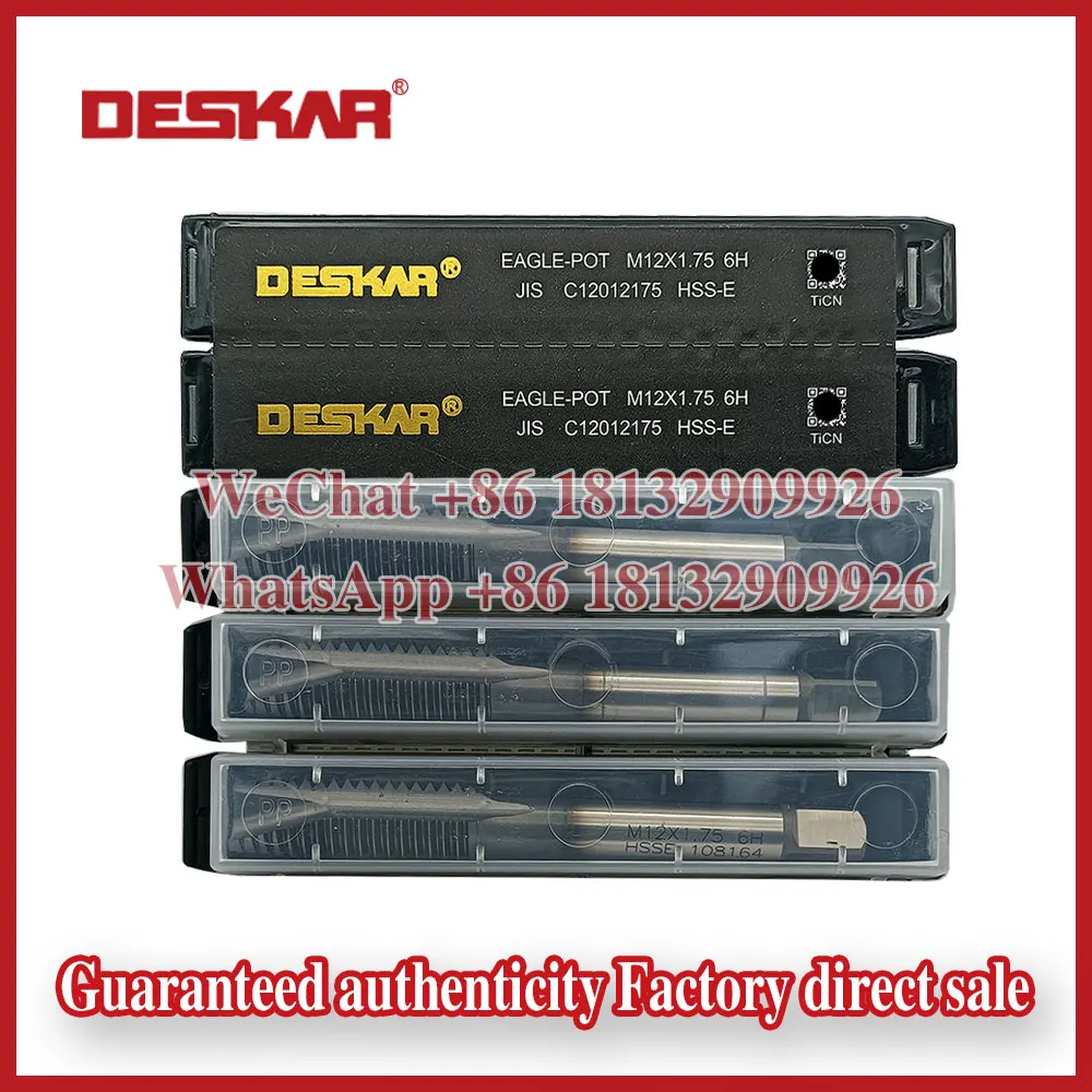 DESKAR(TiCN)-M3 M4 M5*0,8 M6 M8*1,25 M10*1,5 M12*0,5-1,75 Резьбовой метчик с черным покрытием ...