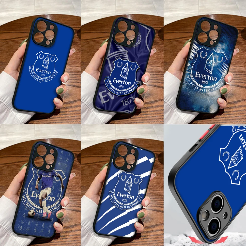 61IH Everton Защитный Мягкий силиконовый чехол для iPhone 15 14 Plus 13 ...