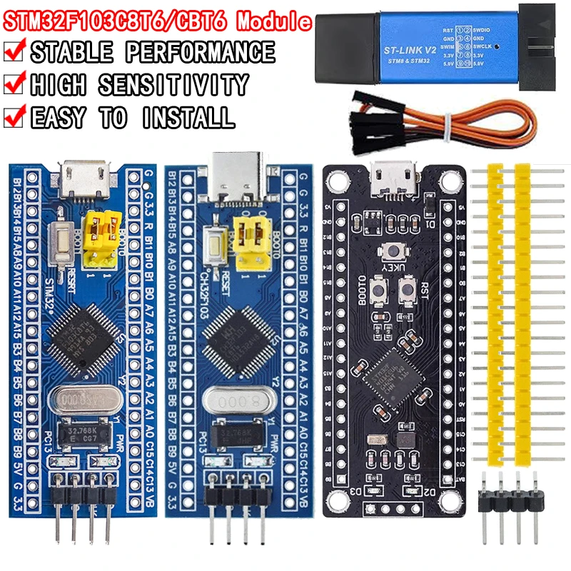 Минимальная плата разработчика системы STM32F103C8T6 CH32F103C8T6 ARM ...