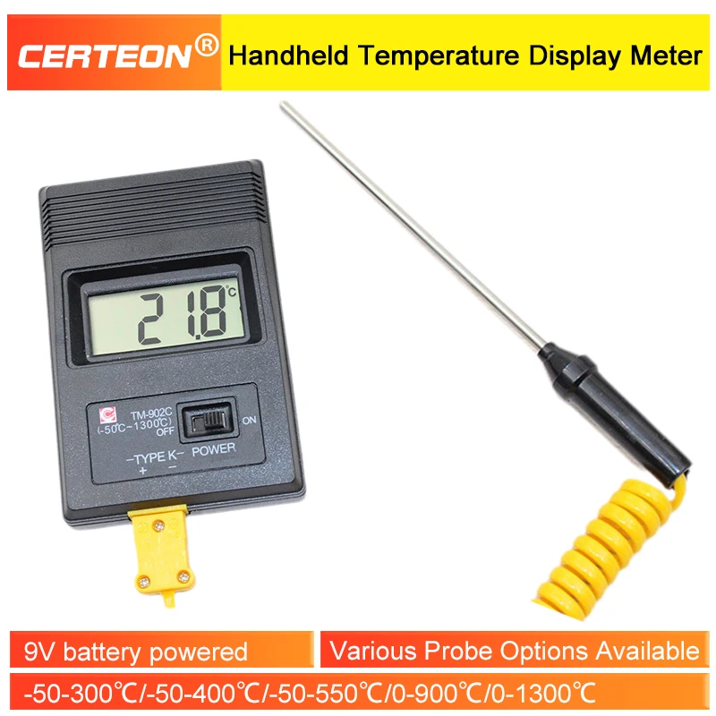 Цифровой термометр CERTEON TM902C | AliExpress