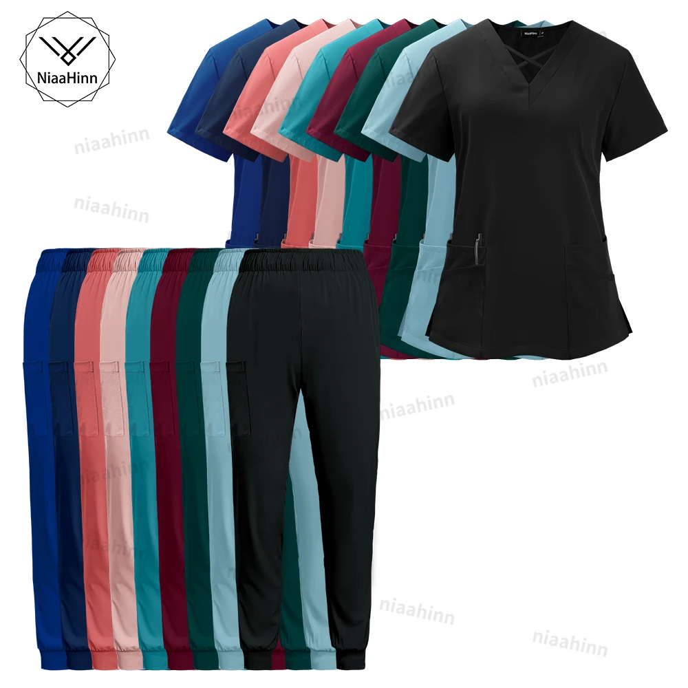 Surgical Uniforms Woman Top Pants Sets Medical Uniform Scrub Clinical ...
