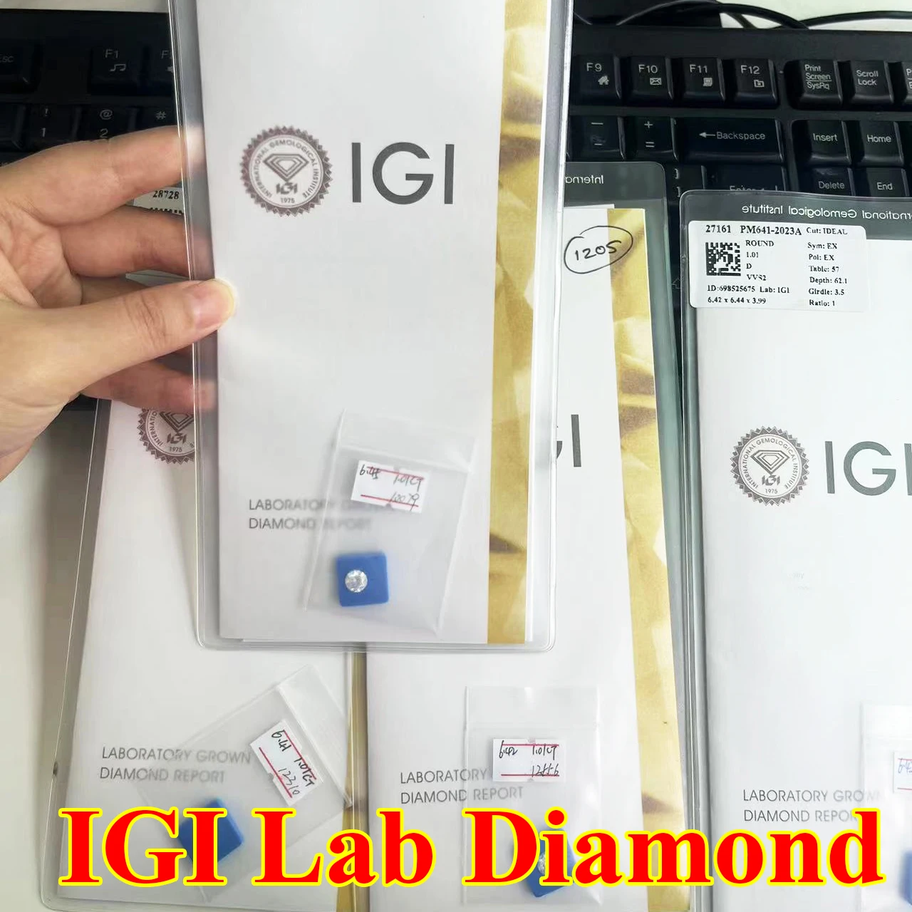 0.3ct 0.5ct 1ct 1.5ct IGI Lab Diamond DEFG IF VVS1-VS2 Круглый ...