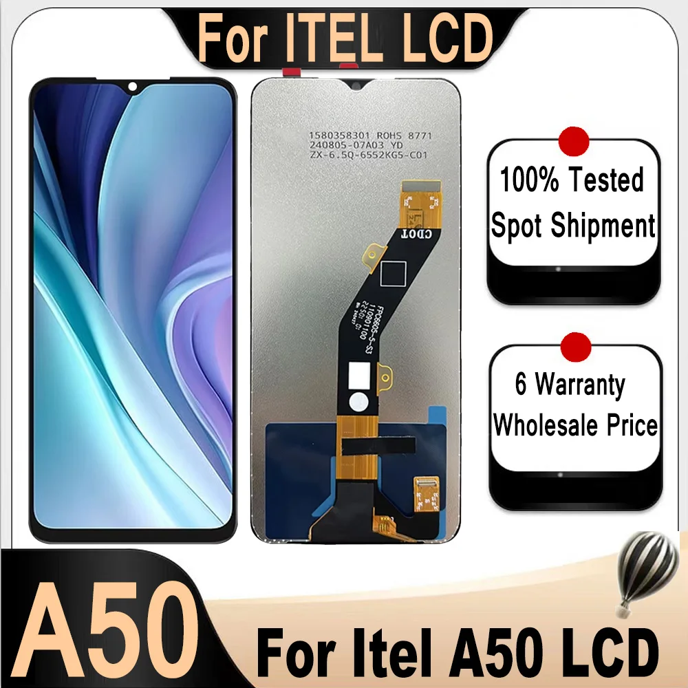 Высокое качество для Itel A50, ЖК-дисплей, преобразователь сенсорного ...