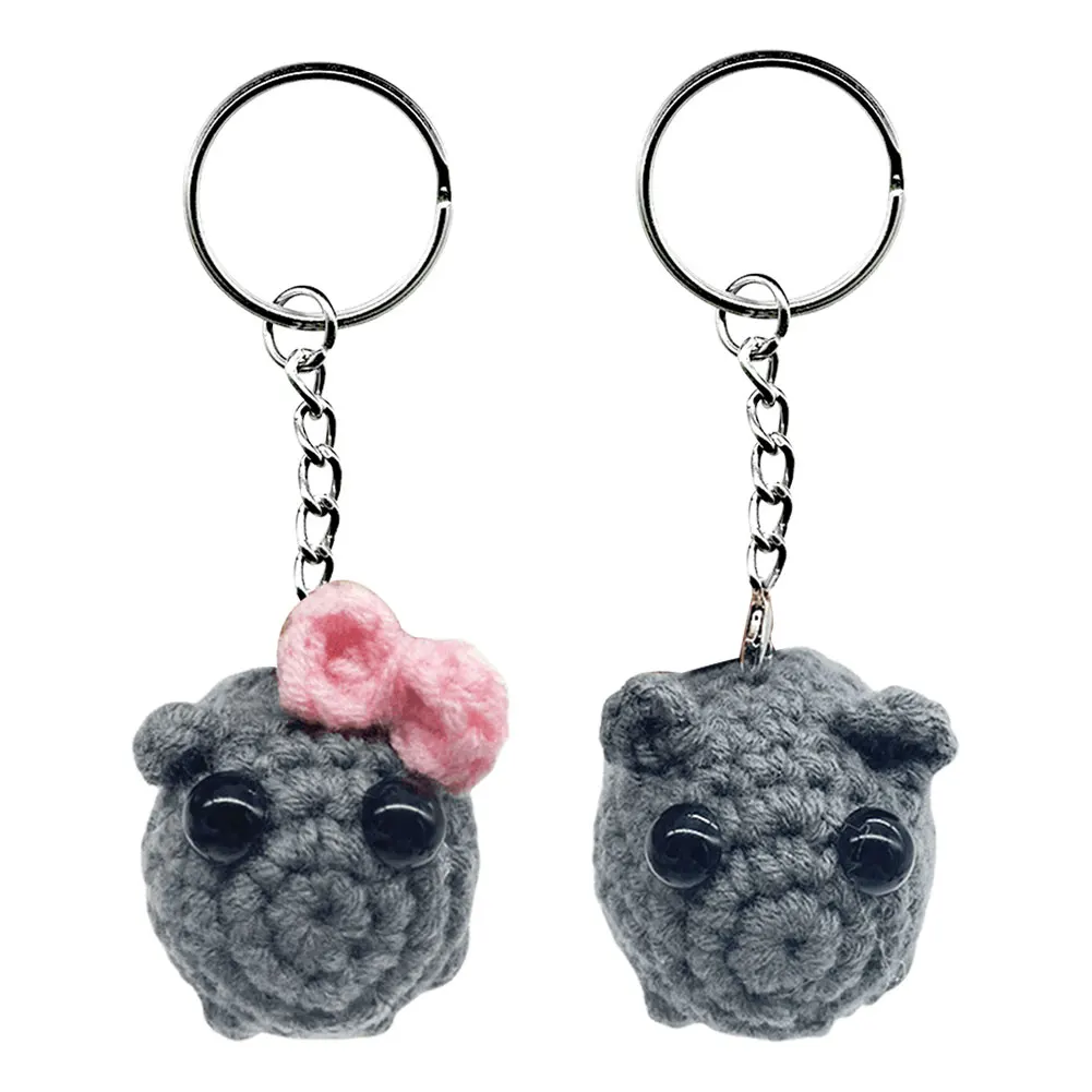 Sad Hamster Keychain Cute Sad Hamster Plush Toy Kawaii Crochet Plush ...