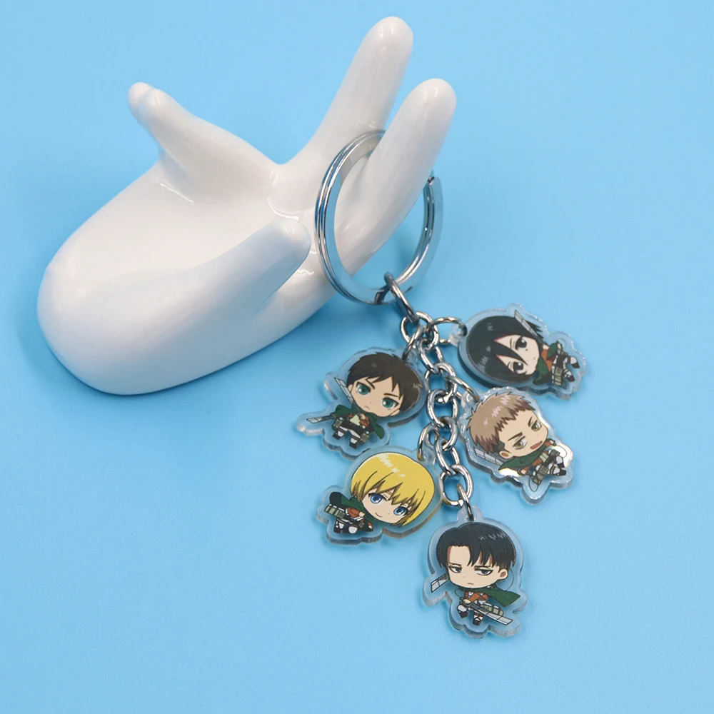 Anime Attack on Titan Acrylic Keychain Eren Jaeger Mikasa Levi Ackerman ...