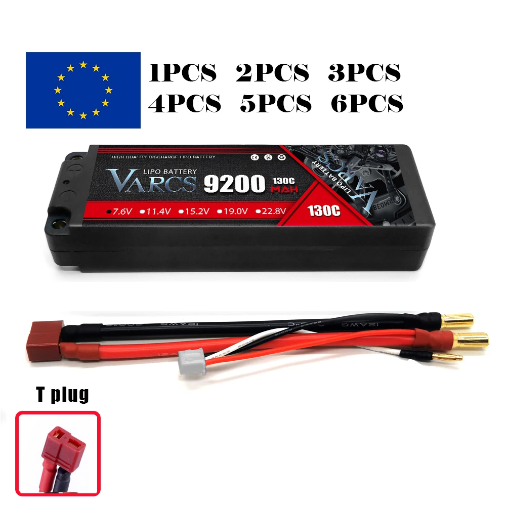 VARCS 2S Литиево-полимерная батарея 7,6 В 9200 мАч для 1/10 багги ...
