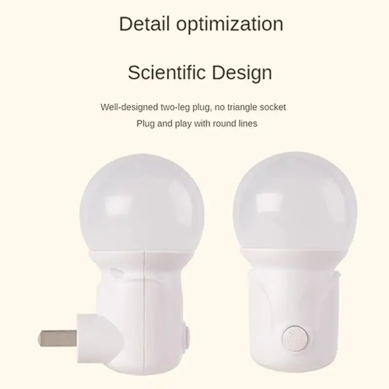Portable Plug-in LED Night Light 2-color Baby Nursing Eye Sleep Light ...