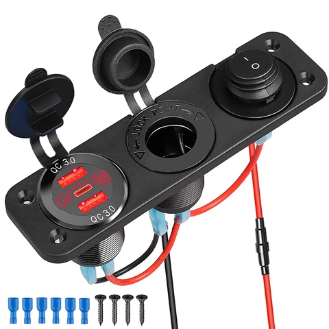 In car usb triple socket charger adapter AliExpress