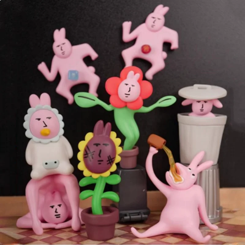 MINISO Pink Rabbit Abstract Series фигурки | AliExpress