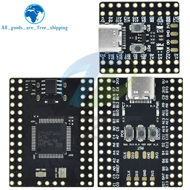 STM32F103C8T6/RCT6 STM32F401RET6 CH340 Макетная плата Микроконтроллер ...