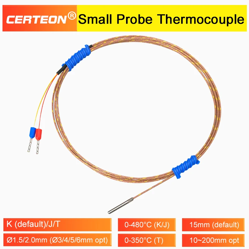 CERTEON Датчик температуры термопара К из нержавеющей стали | AliExpress